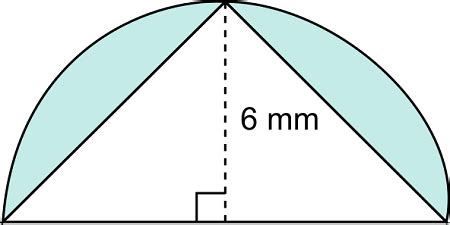A Triangle Is Placed In A Semi Circle With A Radius Of 6 Mm As Shown