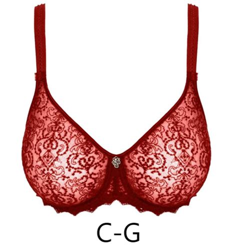 Empreinte Cassiopée Seamless Full Cup Bra In Fusion Red Busted Bra Shop