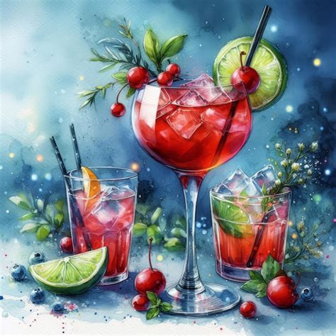 Premium Photo Cocktail Background