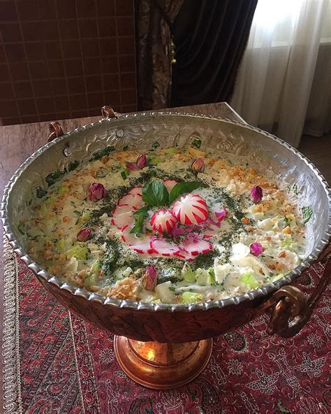 سوپ سرد همون آبدوغ خیار خودمونه Bird Bath Outdoor Decor Decor