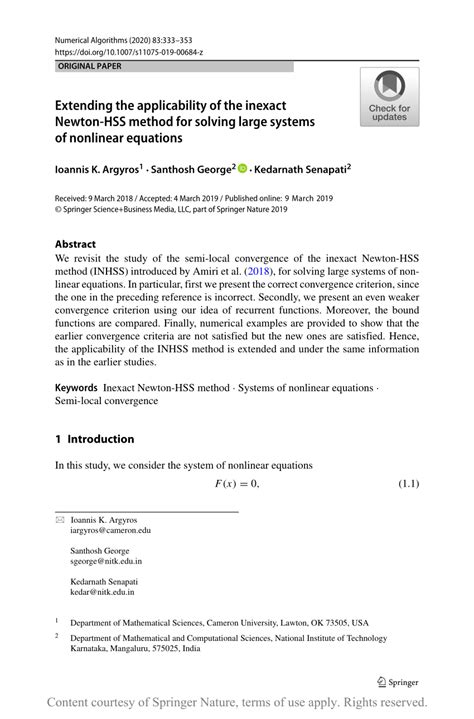 Extending The Applicability Of The Inexact Newton Hss Method For