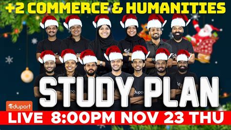 Plus Two Commerce And Humanities Study Plan Eduport Plus Two Youtube