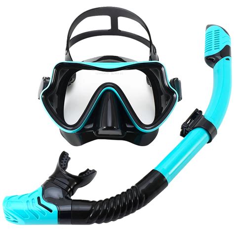 Scuba Diving Mask Snorkel Set Tempered Glass Professional Panoramic