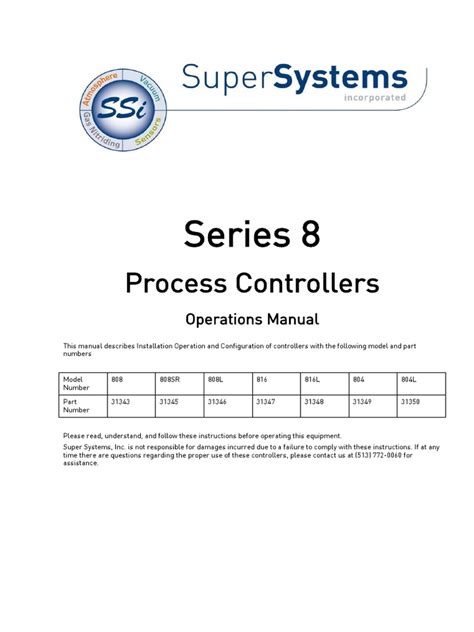 series 8 manual operation pdf relay power supply