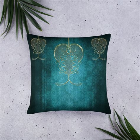 Dark Teal Decorative Pillow 18 X 18 22 X 22 Pillow Cover And Insert