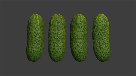 D Model Cucumbers Scanned Models Vr Ar Low Poly Cgtrader