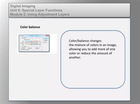 Dig Imag Unit Module Using Adjustment Layers PPTX