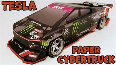 DIY Paper Tesla Cybertruck Paper Car Model Cybertruck Paper Models