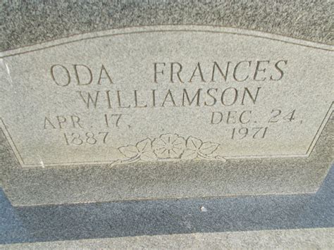 Oda Frances Williamson 1887 1971 Find A Grave Memorial