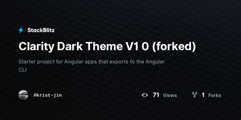 Clarity Dark Theme V1 0 Forked StackBlitz