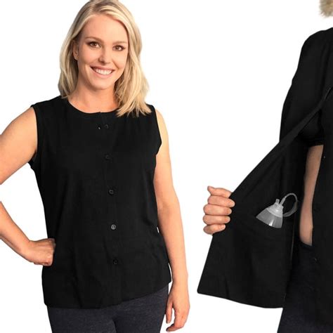Mastectomy Shirt With Drain Pockets Etsy
