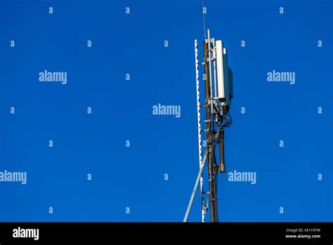 Antenna On The Roof Of A Building Receiving Terrestrial Television