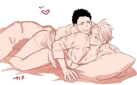 Rule 34 2boys Anal Bed Blush Bottomless Haikyuu Heart Male Multiple