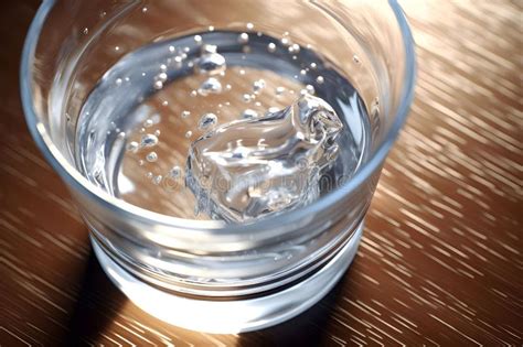 Glass Of Water On The Table Ai Generated Stock Illustration
