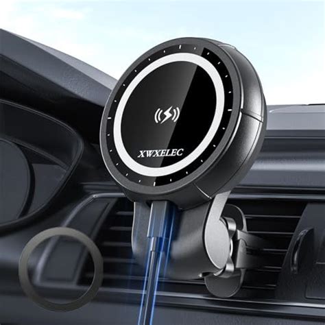 XwXelec Wireless Car Charger 15W Fast Charging Mag Safe Car Mount