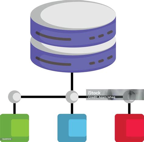 Distributed Database Concept Decentralised Independent Computers Vector