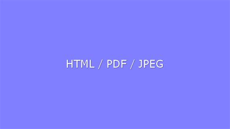 Html Stranica Pdf Datoteka I Jpeg Slika Istovremeno Blogopod