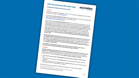 Data Use And Access Bill Lords Report Stage Parliamentary Briefing