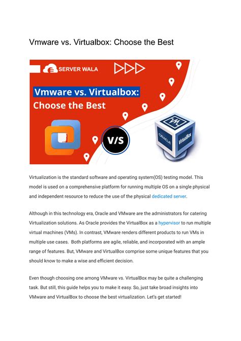 Vmware Vs Virtualbox Choose The Best By Eva Sharma Issuu