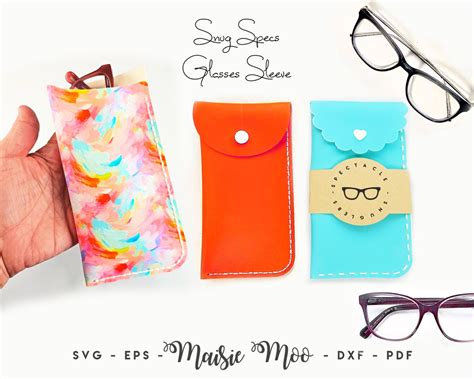 Reading Glasses Sleeve Svg Sunglasses Pouch Template Faux Leather No