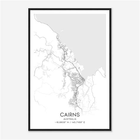 Custom Cairns Australia Map Poster Mapmory