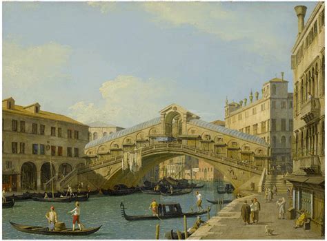 Canaletto Venice A View Of The Grand Canal Looking North Towards The