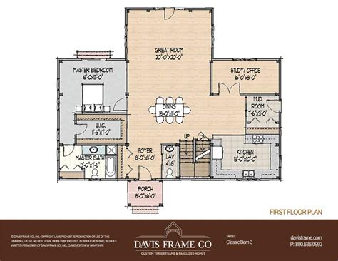 Classic Barn 3 Floor Plan Davis Frame Company