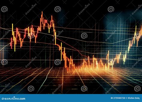 A Stock Chart With A Line Graph On It Stock Market Or Forex Trading