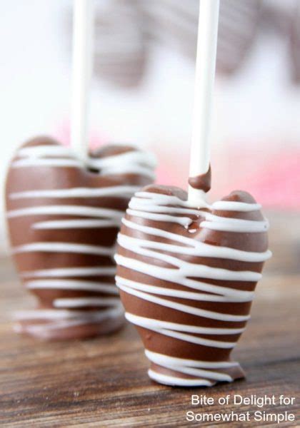 Chocolate Covered Strawberry Heart Pops Somewhat Simple