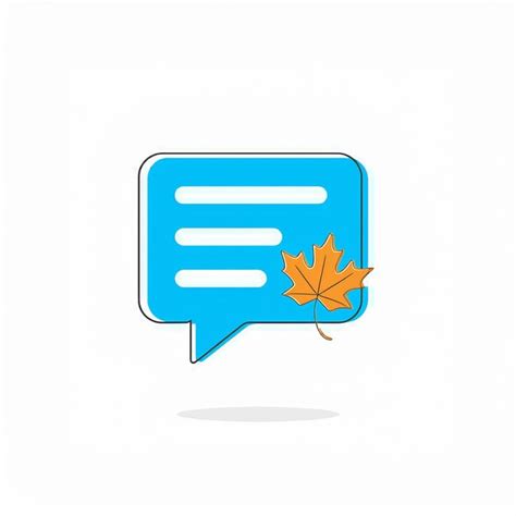 Premium Vector A Speech Bubble With A Leaf On It