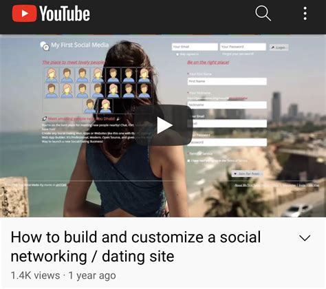 how to build and customize a social networking dating site dating