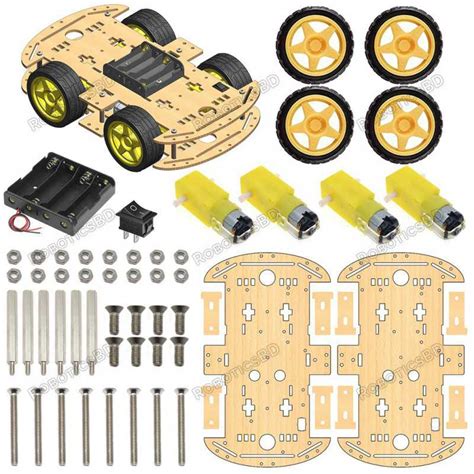 2wd Wheel Drive Mobile Robot Platform Chassis Robotics Bangladesh