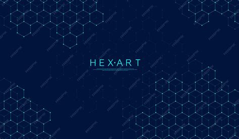 Premium Vector Technology Abstract Lines And Dots Connect Background With Hexagons Hexagon