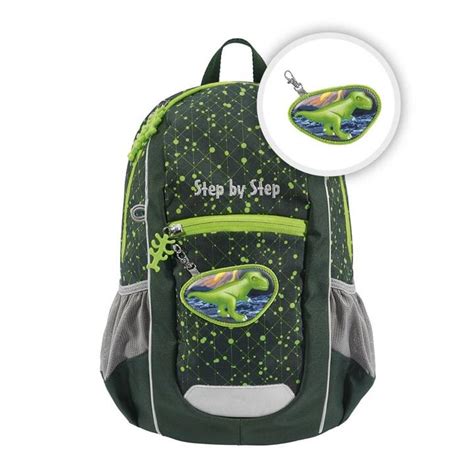 Step By Step Cartable Kiga Maxi Dino Nilo 10 L Noir Vert Interdiscount