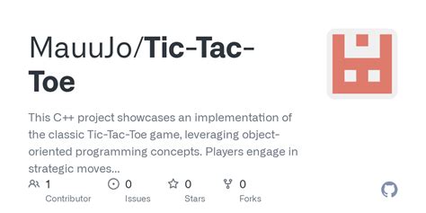 Github Mauujotic Tac Toe This C Project Showcases An Implementation Of The Classic Tic Tac