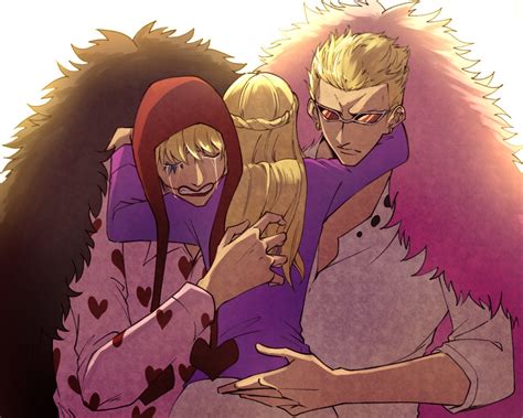 Donquixote Doflamingo Donquixote Rocinante And Donquixote S Mother One Piece Drawn By