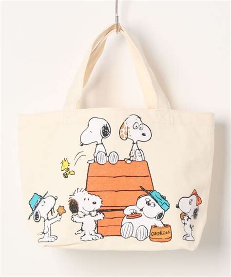 Peanuts（ピーナッツ）の「【 Peanuts 】 スヌーピー マチ付ランチバッグ 23s6（エコバッグサブバッグ）」 Wear