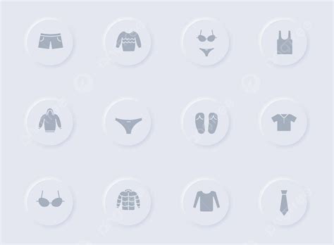 Clothes Gray Vector Icons On Round Buttons Sign Fashion Ui Vector Sign Fashion Ui PNG And