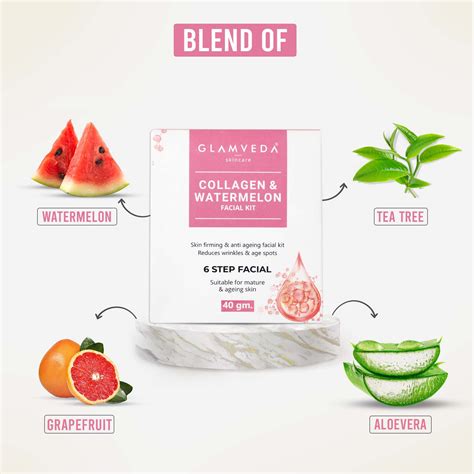 Glamveda Watermelon And Collagen Facial Kit Glamveda Skincare