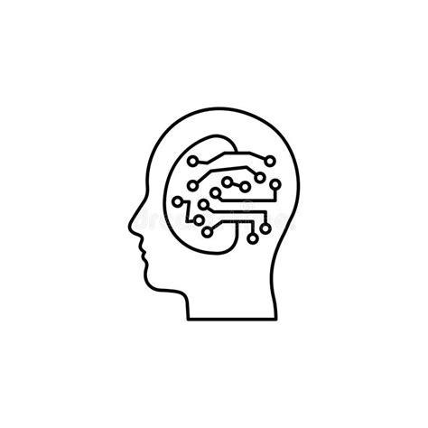 Artificial Intelligence Human Mind Icon Stock Vector Illustration Of