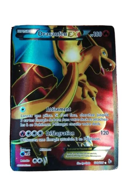 CARTE POKÉMON ULTRA Rare Dracaufeu EX Full Art 100 106 XY2 Étincelles