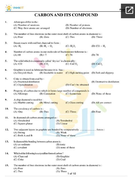 Chemistry Carbon And Compounds Ntse 17 Oct Pdf Pdf