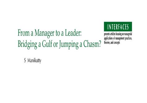 How To Transition From A Manager To A Leader Yogendra Bhagdev Posted