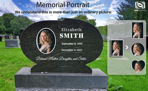 Adfstone Ceramic Memorial Picture Oval Personalized