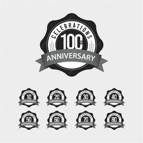 100 주년 기념 행사 벡터 템플릿 디자인 일러스트 레이션 프리미엄 벡터