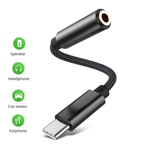 Кабель-адаптер Baseus для наушников с разъемом USB Type-C на 3,5 мм