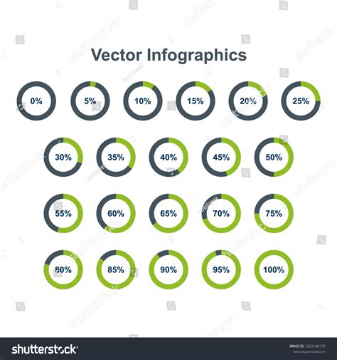 Set Pie Chart Infographic Elements Stock Vector Royalty Free Shutterstock