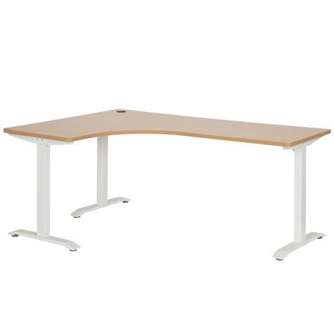 Inspire Workstation 1800 X 1200 Left Hand White Beech Office Spot