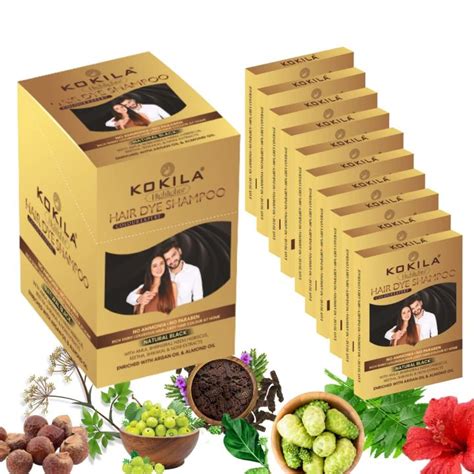 Kokila Unisex Hair Color Shampoo Sachet Color In Just 5 Minutes No