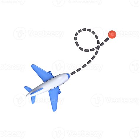 3d Airplane Path Airplane Path Travel Destination 25062873 Png